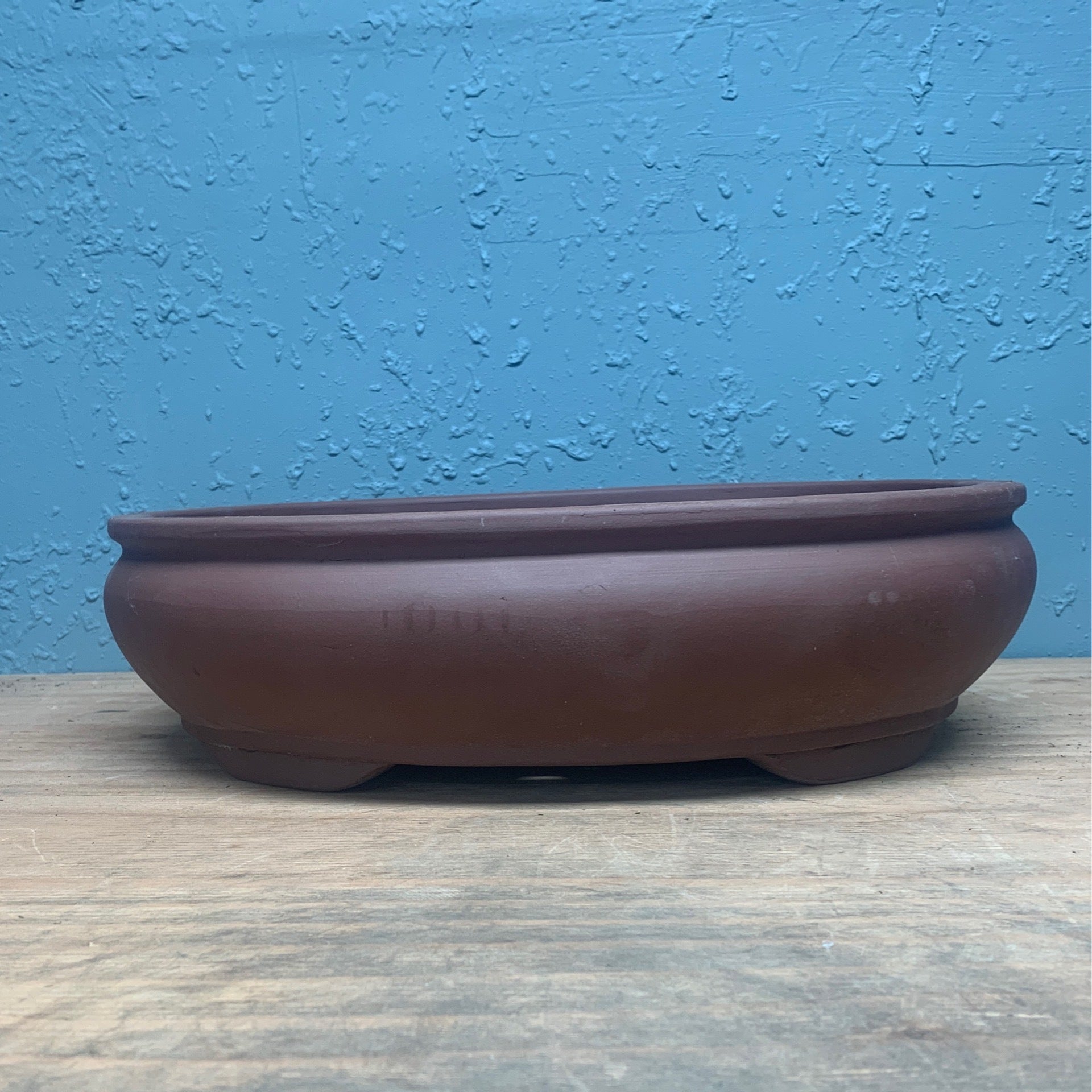 Large Oval Unglazed 11”x14” | Heartwoods Bonsai & Goods